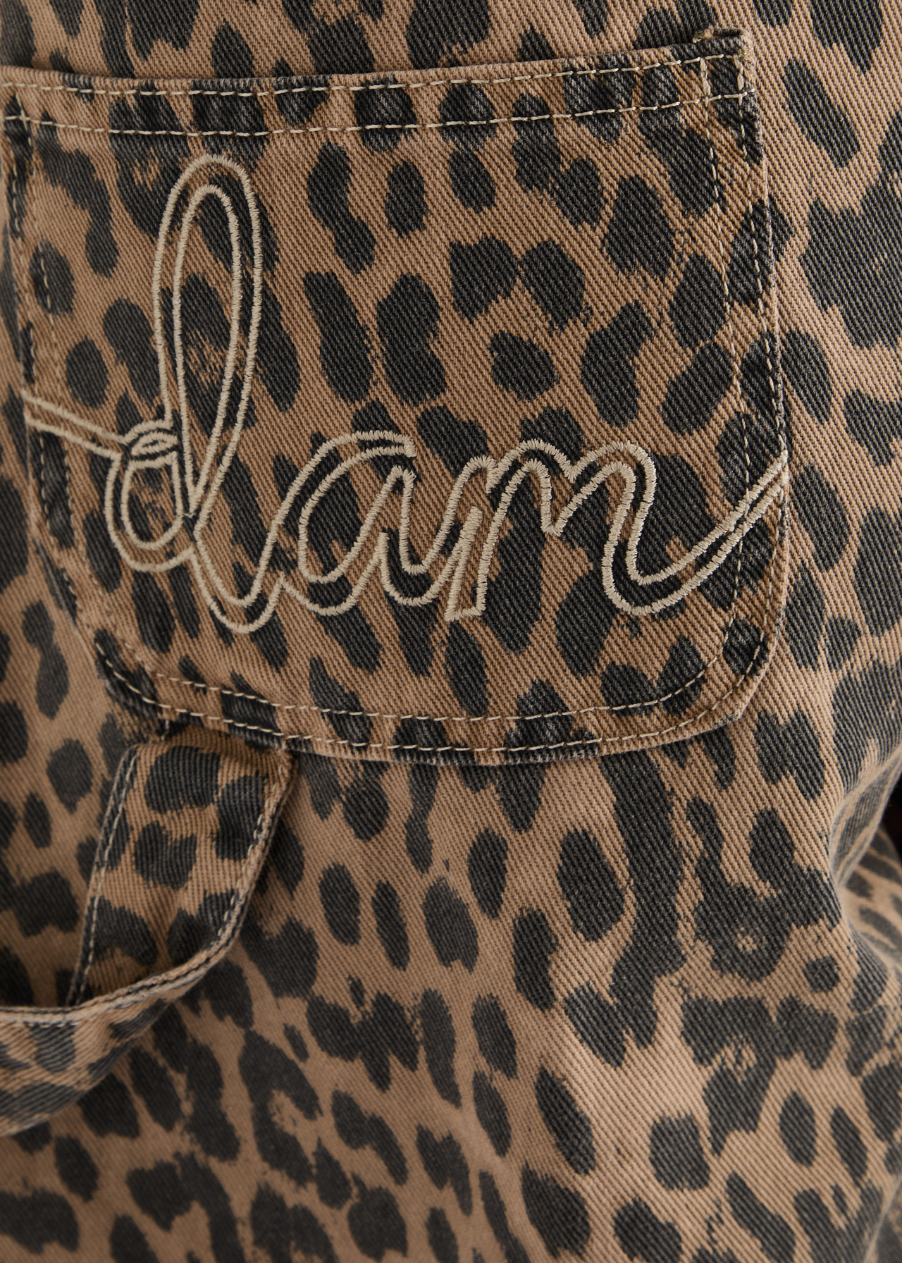 DAMSON MADDER Leopard-print straight-leg cargo jeans | Harvey Nichols