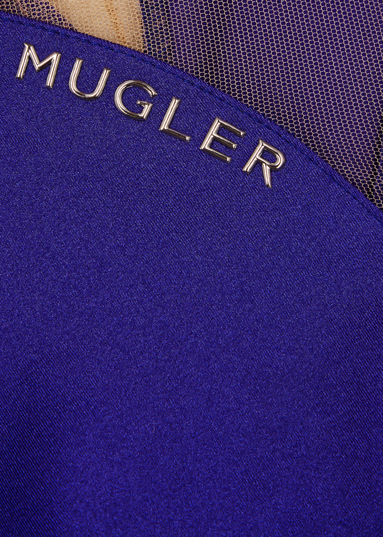 MUGLER Panelled jersey and tulle bodysuit | Harvey Nichols