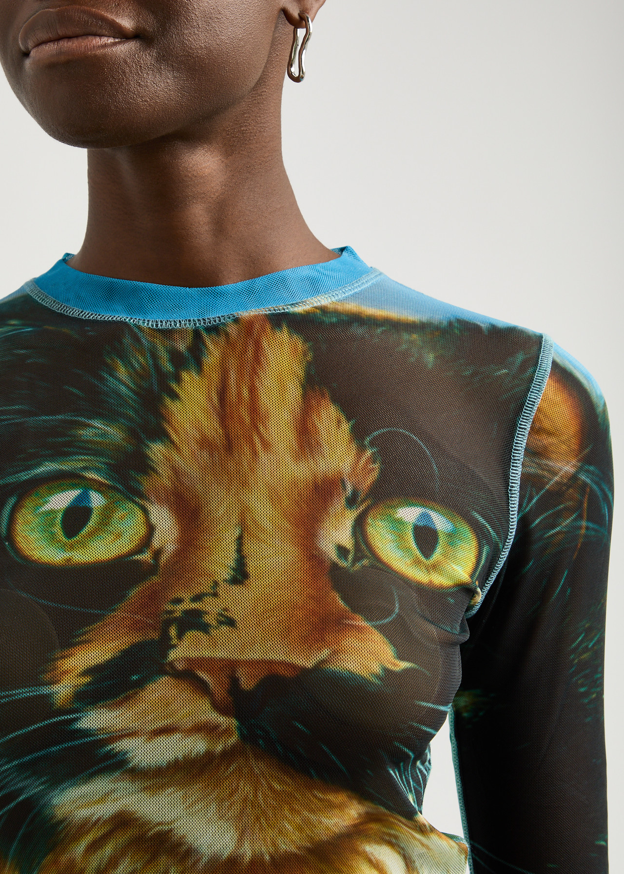 JW ANDERSON Printed sheer tulle top | Harvey Nichols