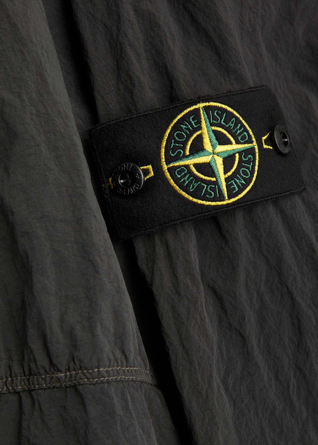 STONE ISLAND Logo crinkled shell overshirt | Harvey Nichols