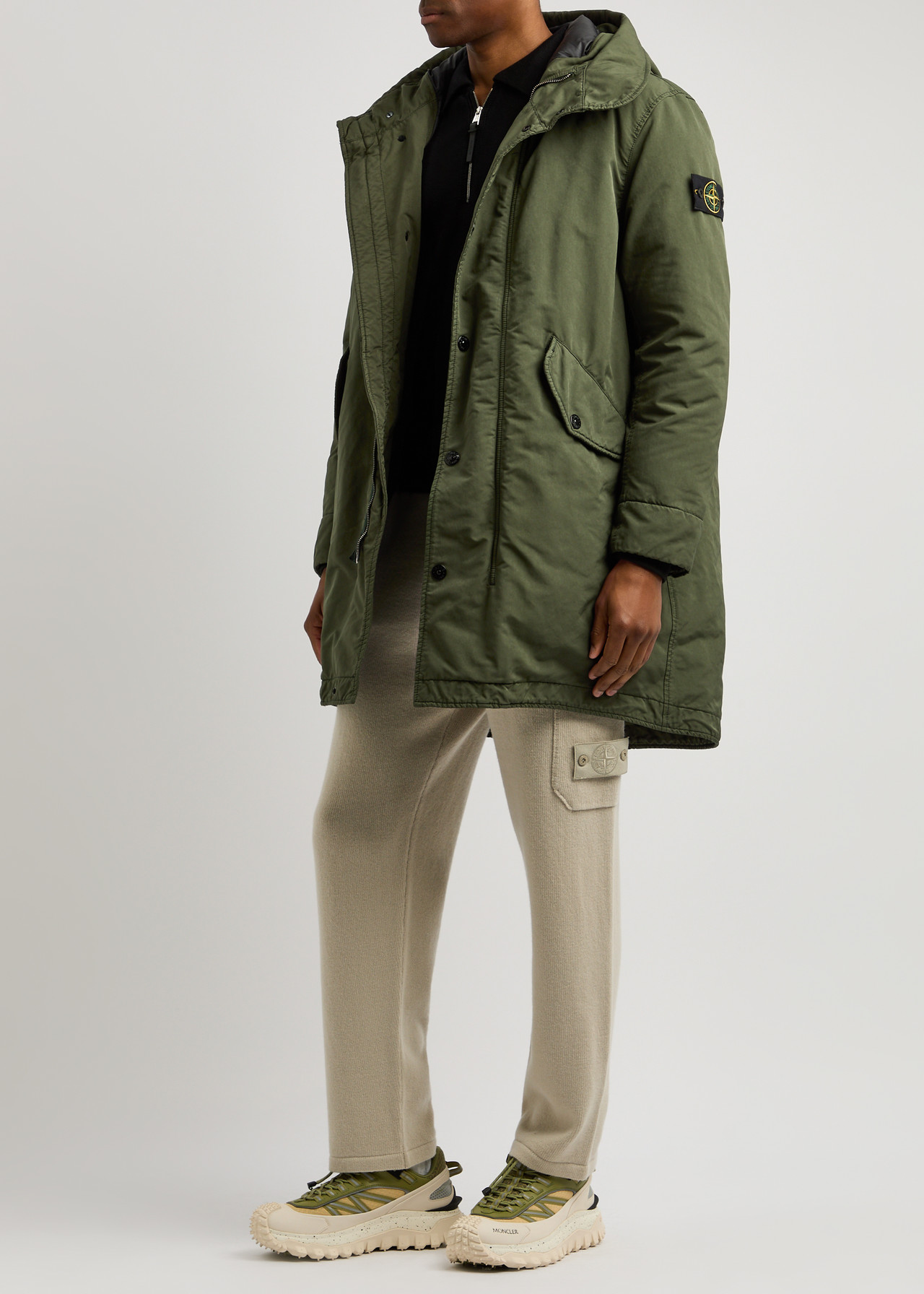 STONE ISLAND David-TC hooded twill jacket | Harvey Nichols