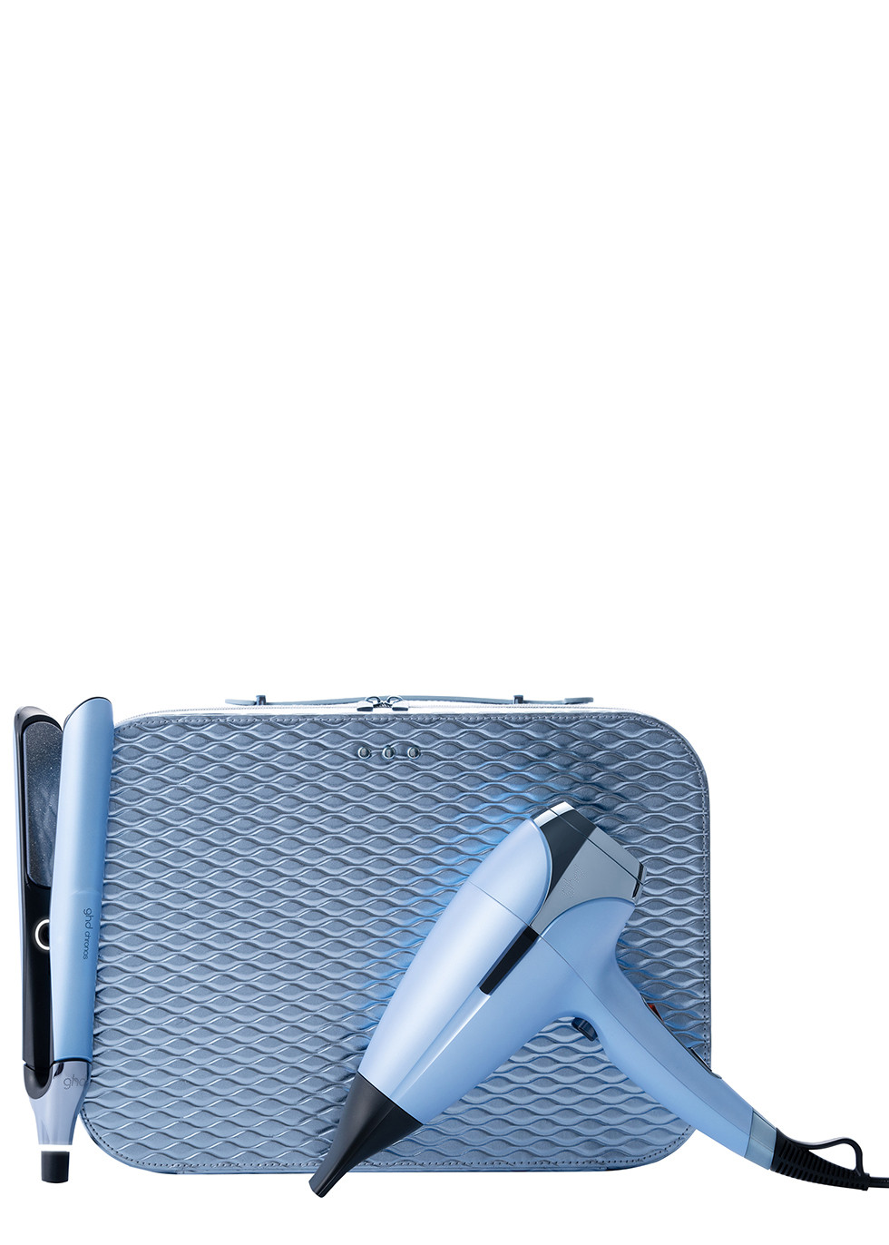 GHD Chronos Hair Straightener & Helios Hair Dryer in Icy Blue Deluxe ...