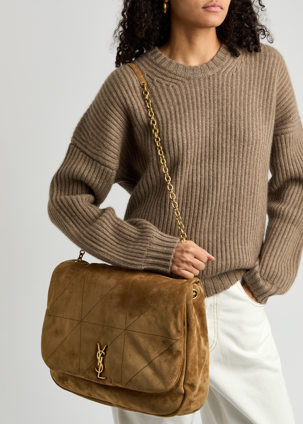 SAINT LAURENT Jamie XL suede shouder bag | Harvey Nichols