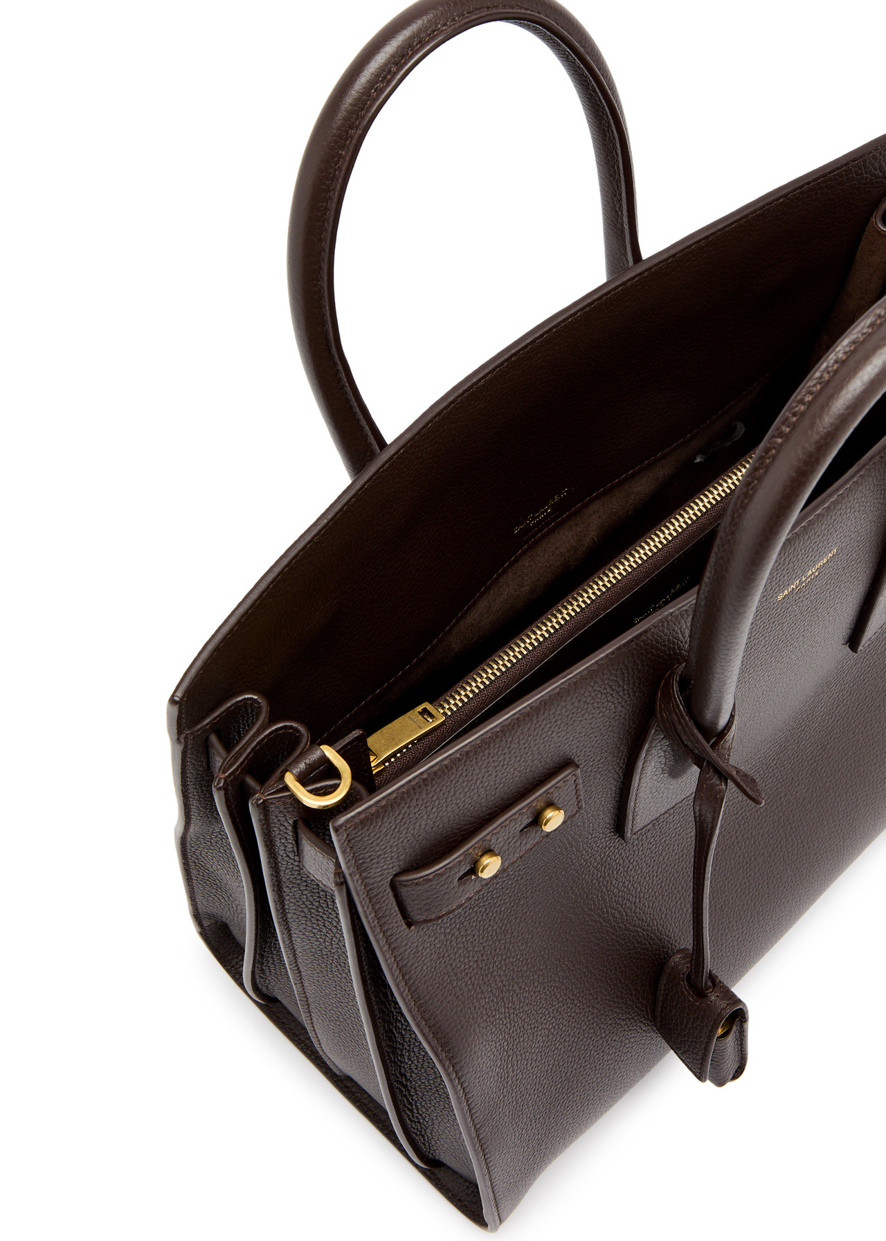 SAINT LAURENT Sac Du Jour small grained leather top handle bag | Harvey ...