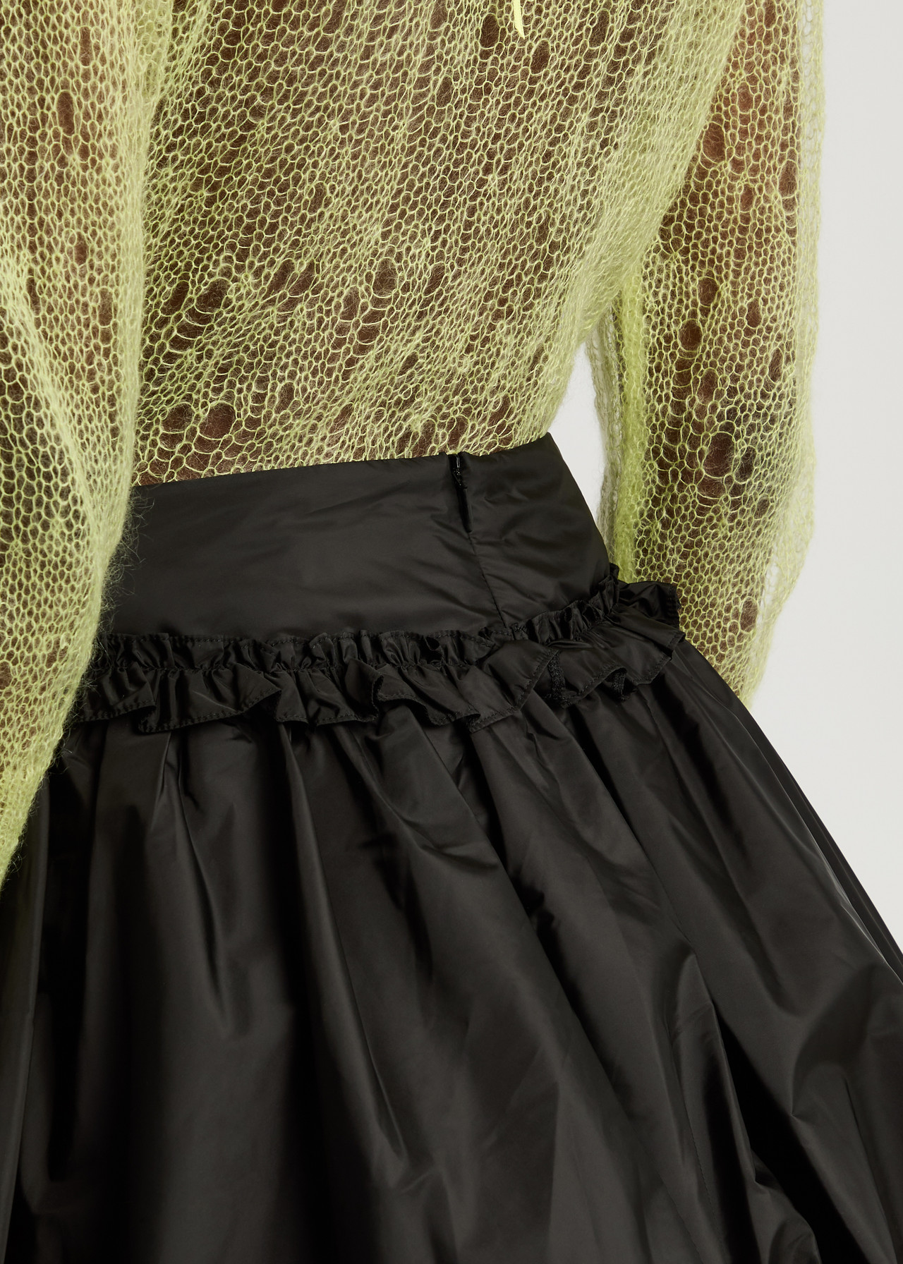 SIMONE ROCHA Bubble gathered nylon mini skirt | Harvey Nichols