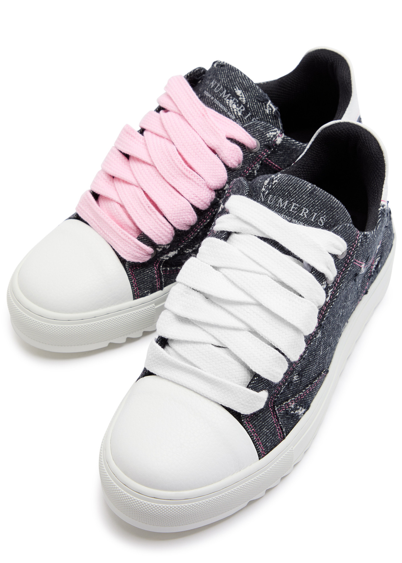 NUMERIS Atelier Pink Denim sneakers | Harvey Nichols