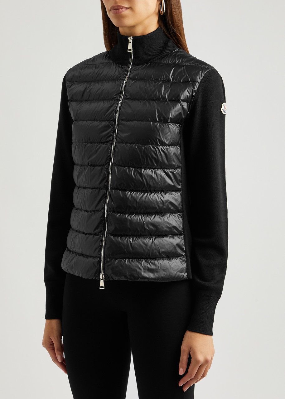 MONCLER Quilted shell and wool jacket | Harvey Nichols