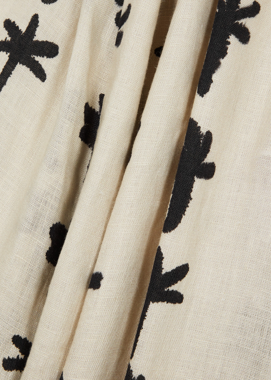 DESMOND & DEMPSEY Palm printed linen night dress | Harvey Nichols