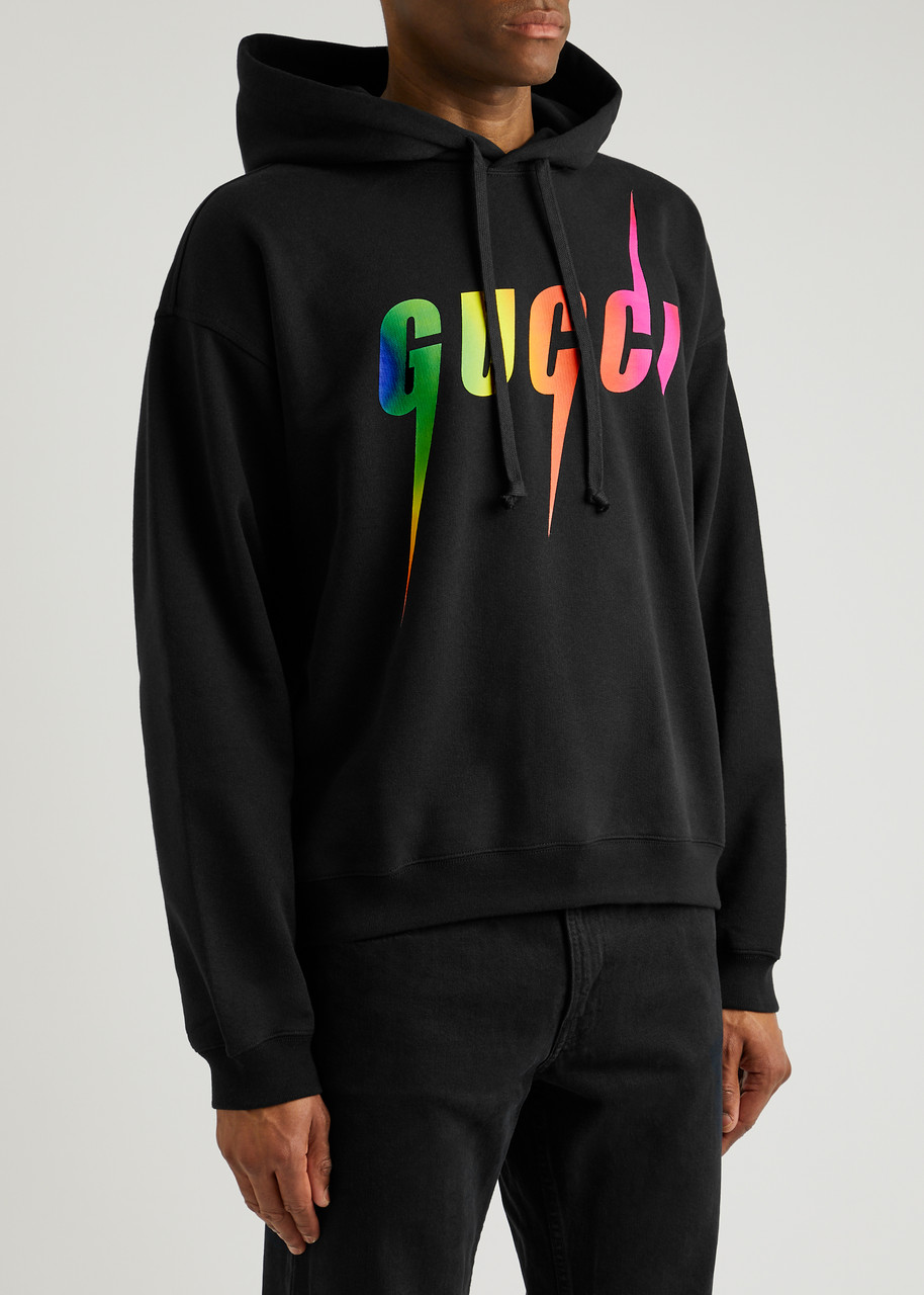 GUCCI Gucci Blade logo hooded cotton sweatshirt | Harvey Nichols