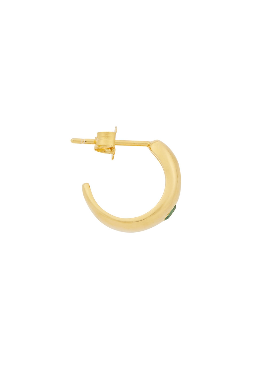 LAURA VANN Jada embellished 18kt gold-plated hoop earrings | Harvey Nichols