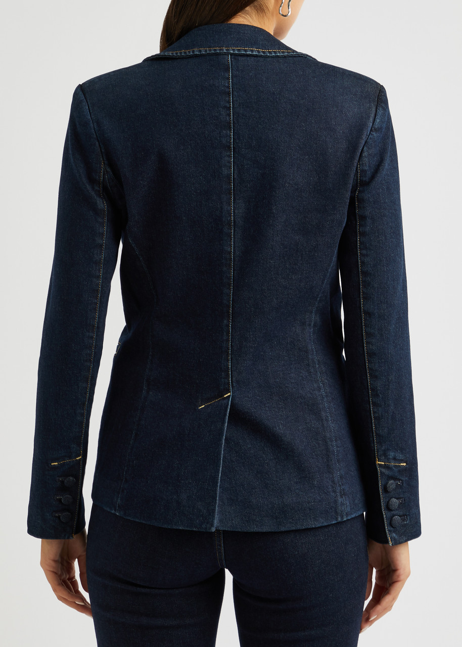 ALICE + OLIVIA Macey stretch-denim blazer | Harvey Nichols
