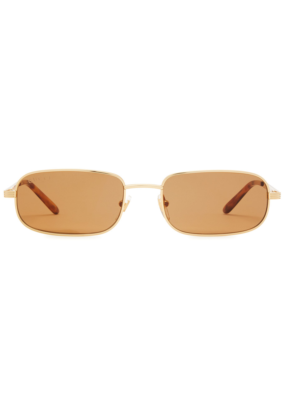 GUCCI Rectangle-frame sunglasses | Harvey Nichols