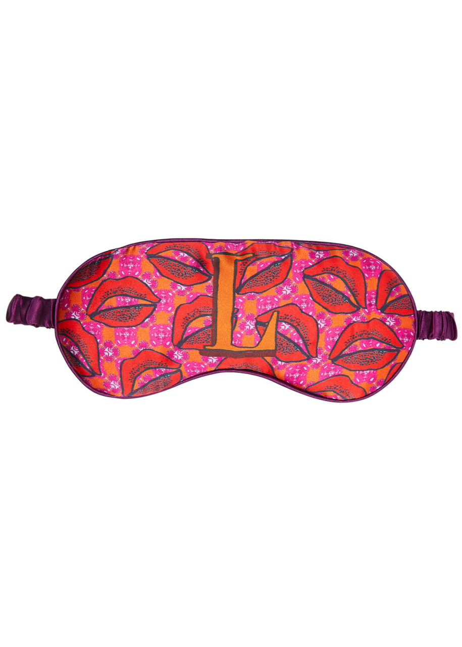 JESSICA RUSSELL FLINT L Is For Lips silk eye mask | Harvey Nichols