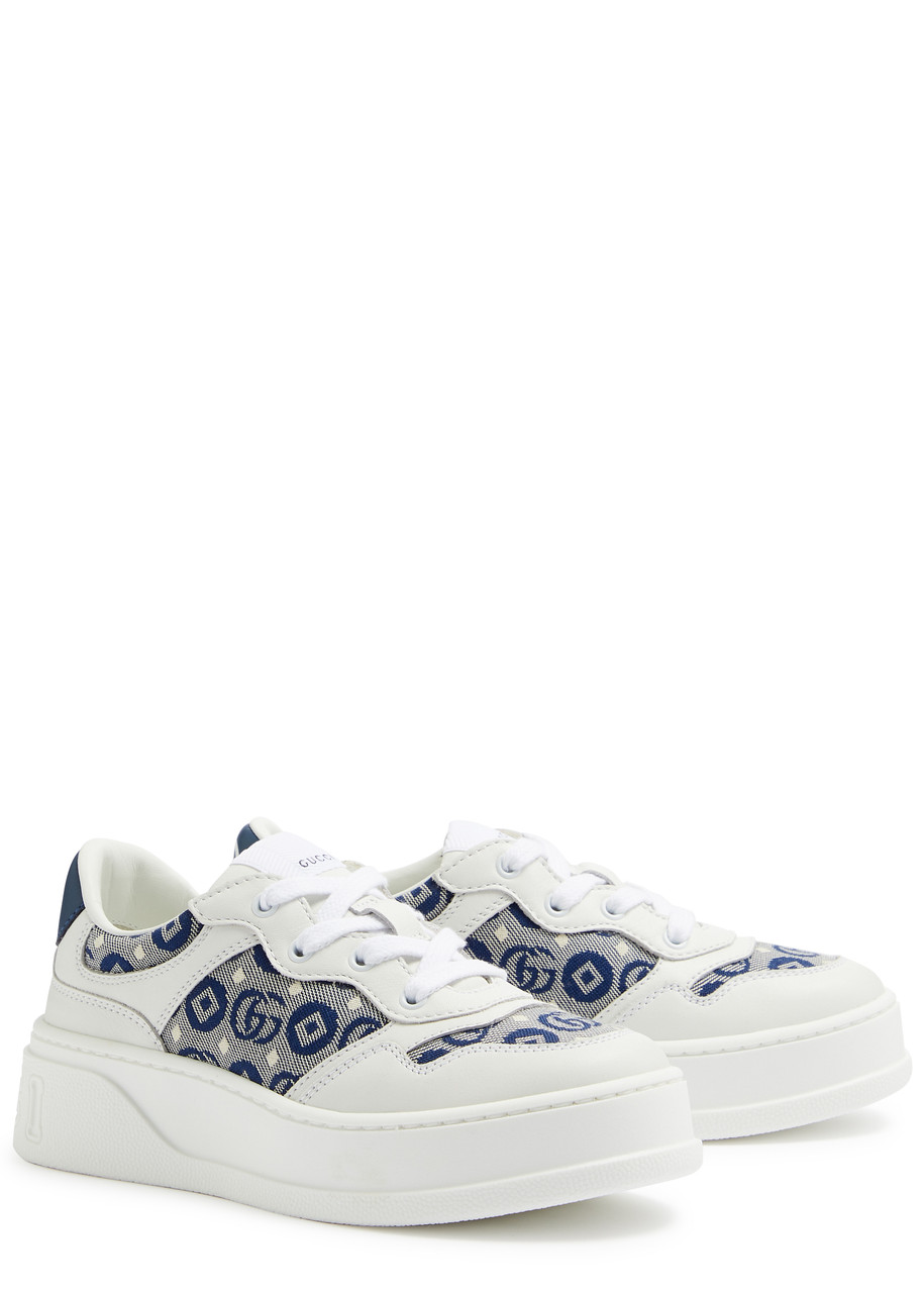 GUCCI KIDS Panelled leather sneakers (IT27-IT33) | Harvey Nichols