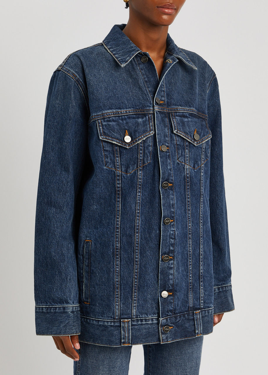 KHAITE Ross oversized denim jacket | Harvey Nichols