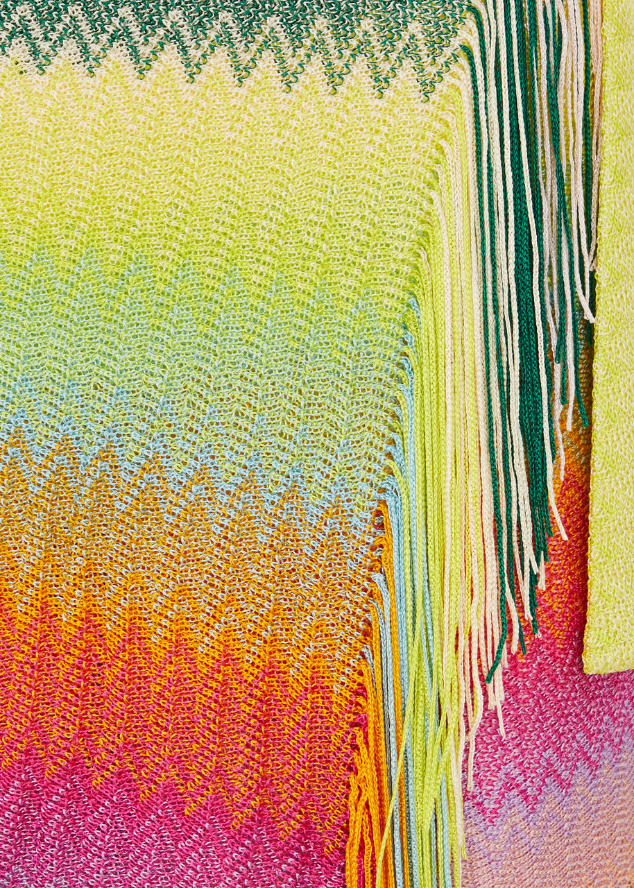 MISSONI Zigzag-intarsia knitted sarong | Harvey Nichols