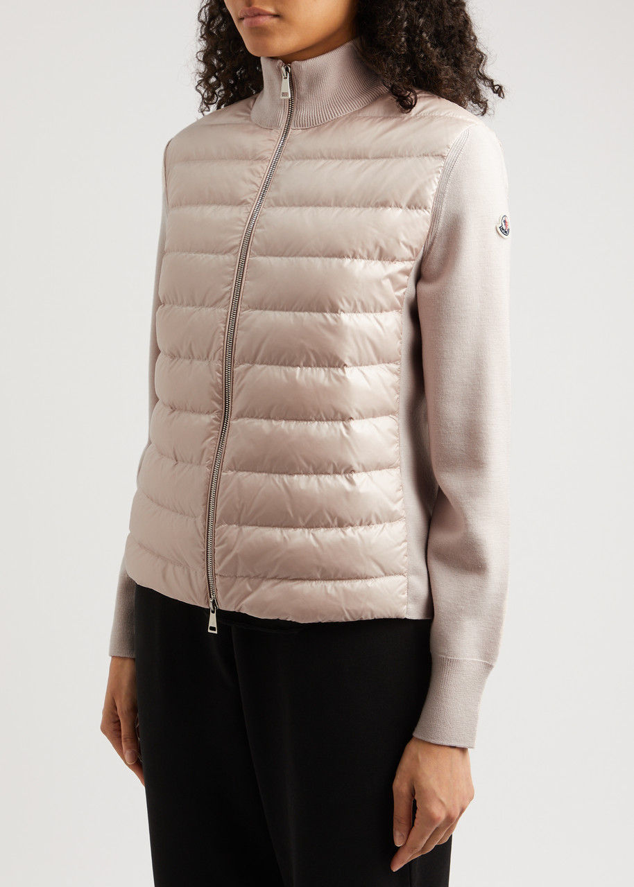 MONCLER Quilted shell and wool jacket | Harvey Nichols