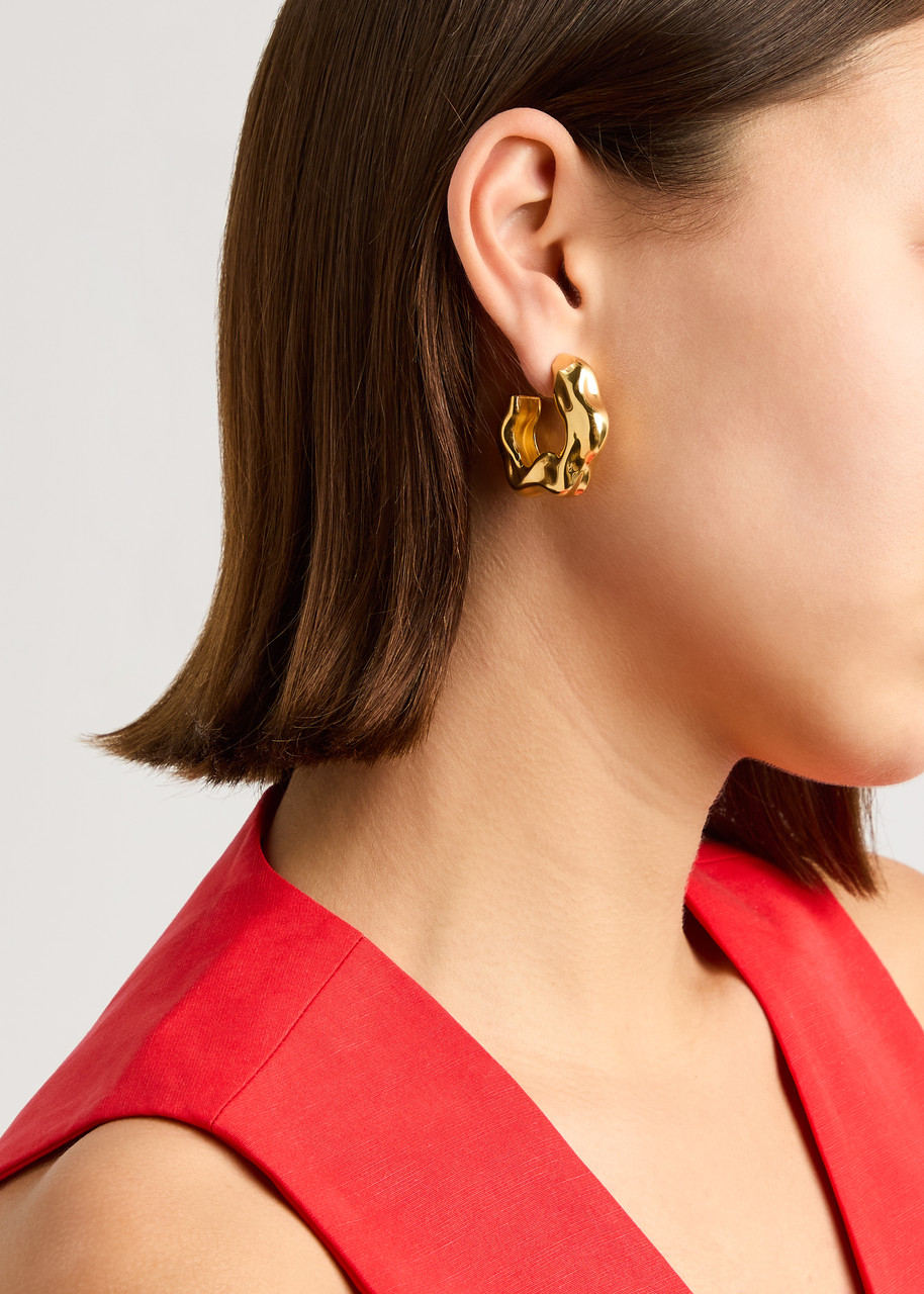 JOANNA LAURA CONSTANTINE Waves hoop earrings | Harvey Nichols