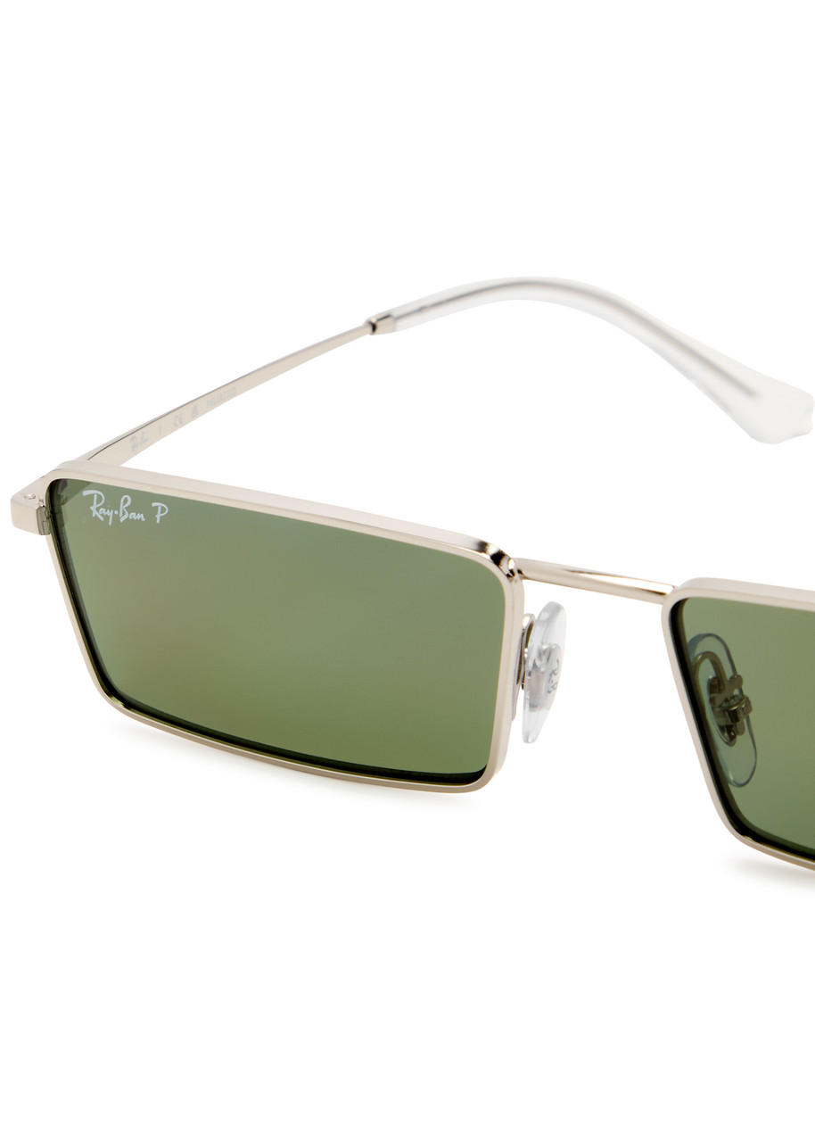RAY-BAN Narrow rectangle-frame sunglasses | Harvey Nichols