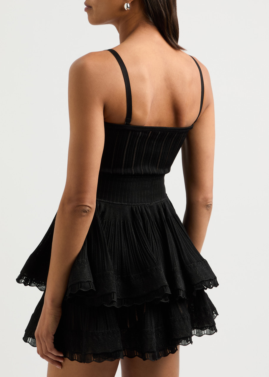 ALAÏA Crinoline ribbed-knit top | Harvey Nichols