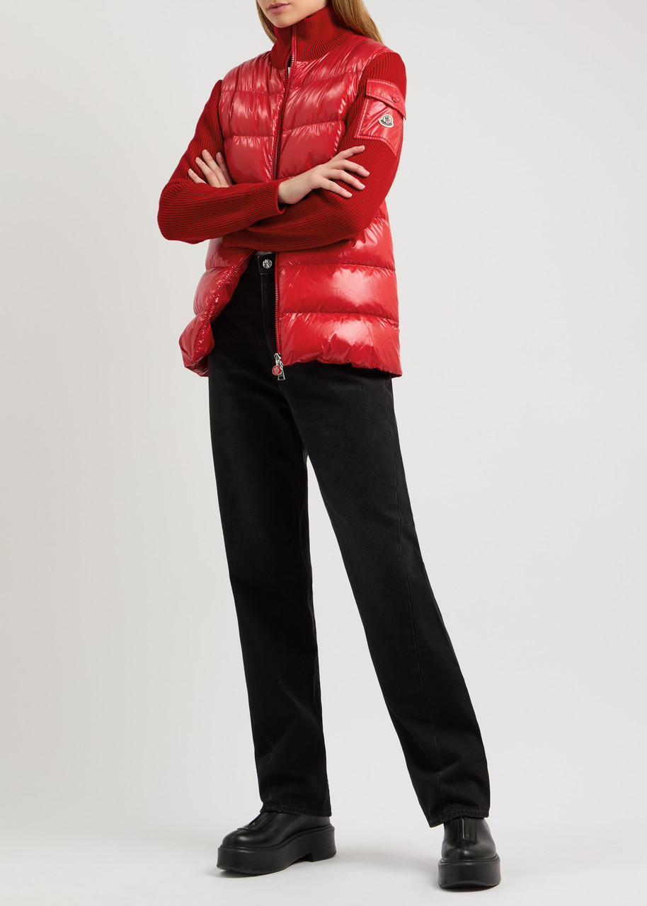 MONCLER Quilted shell and wool jacket | Harvey Nichols