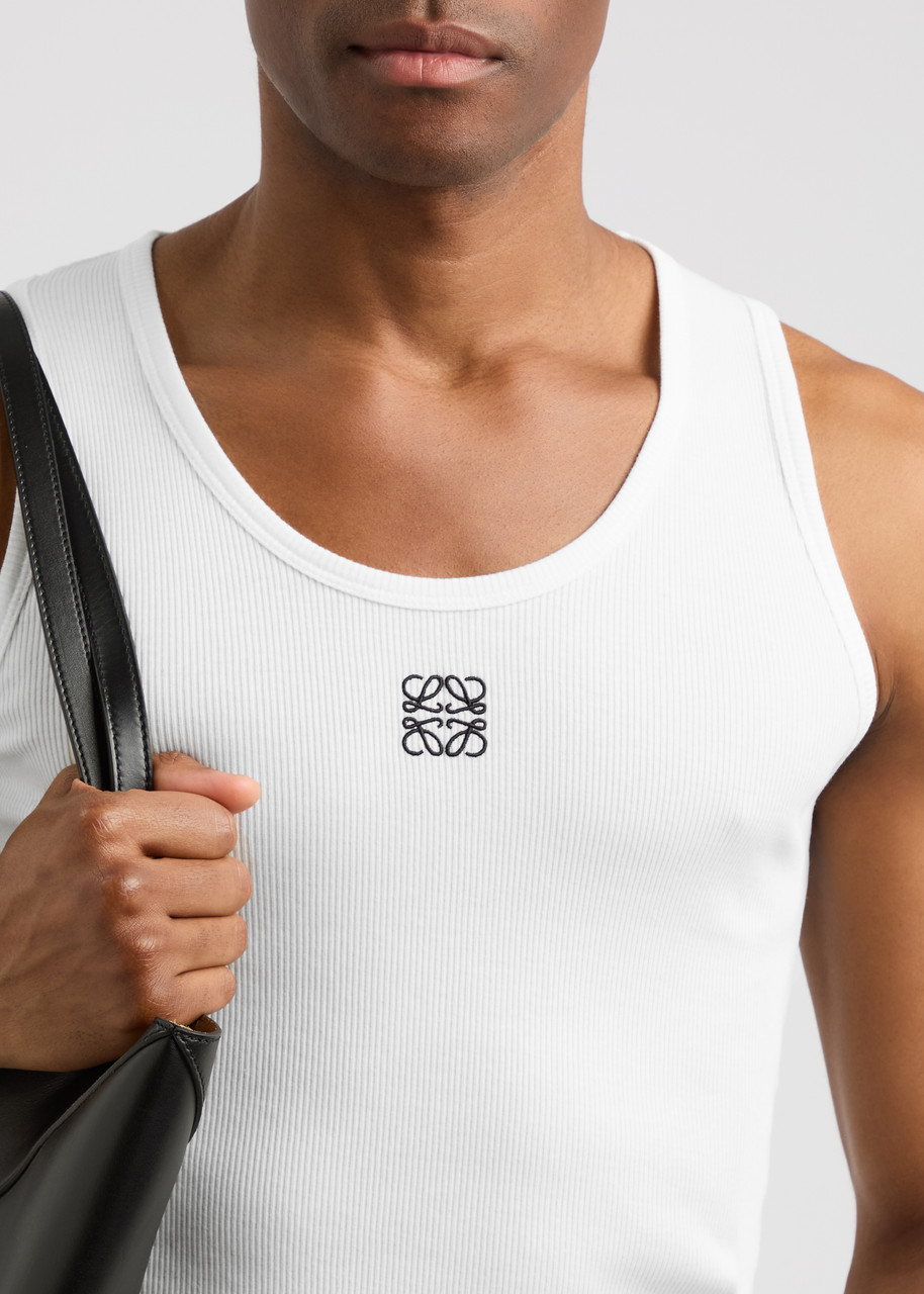 LOEWE Anagram-embroidered stretch-cotton vest | Harvey Nichols
