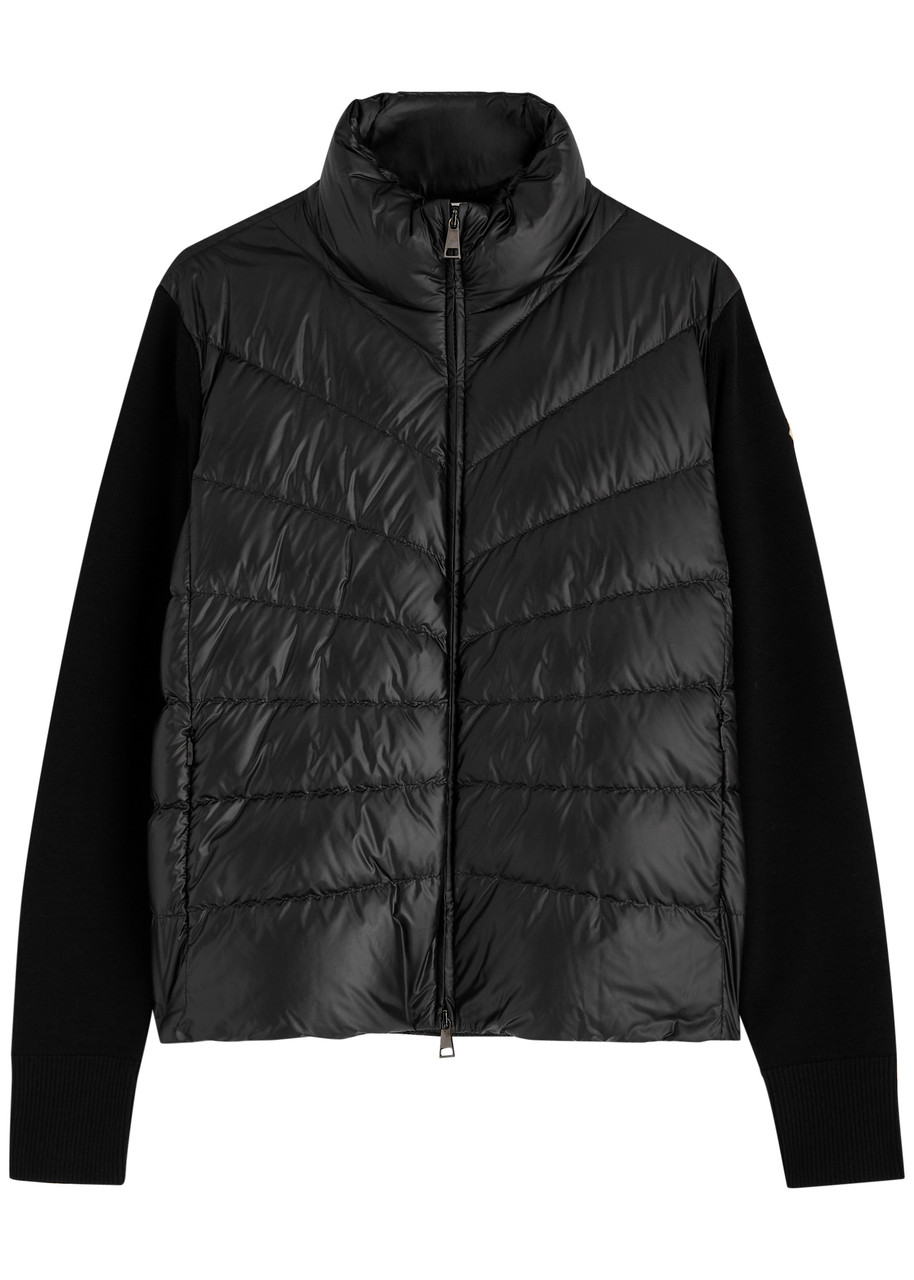 MONCLER Quilted shell and wool jacket | Harvey Nichols