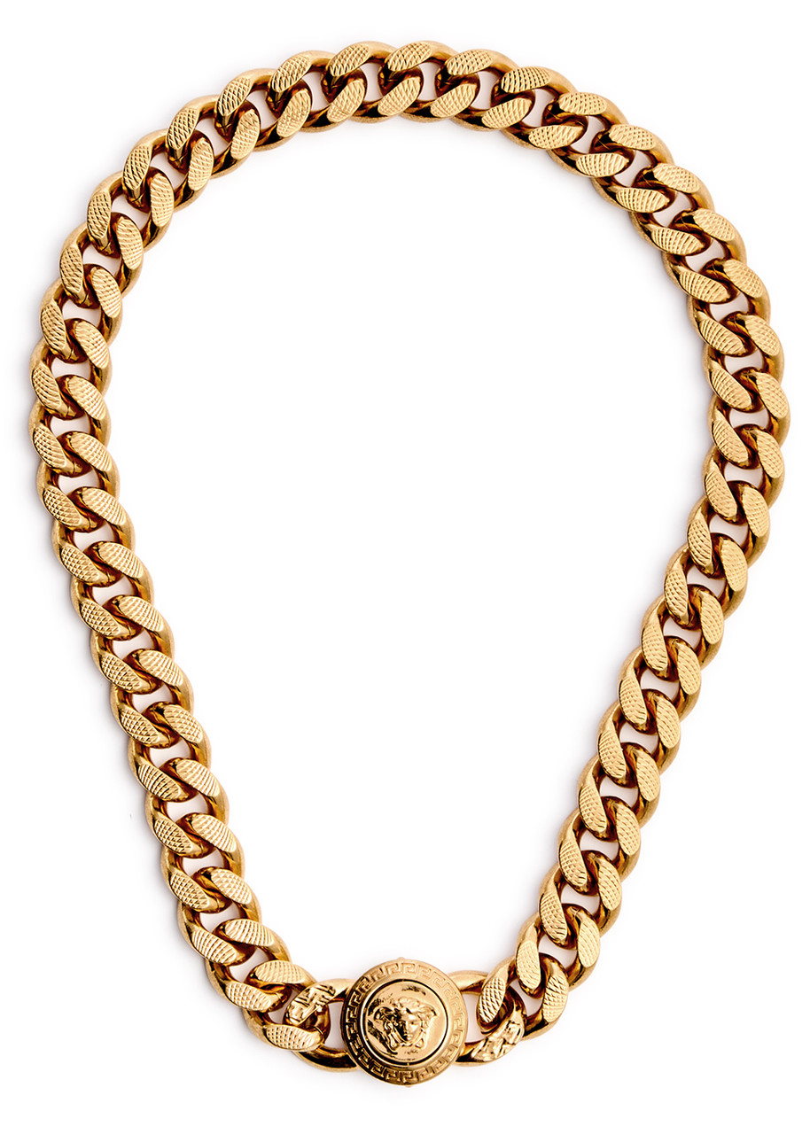 Versace Gold Chain Medusa Chain Necklace Gold | VERSACE UK