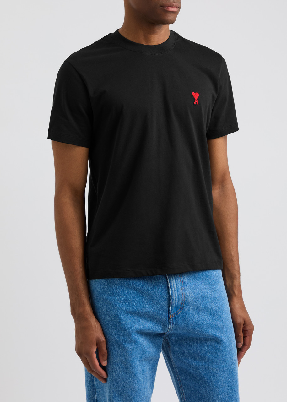 AMI PARIS Logo-embroidered cotton T-shirt | Harvey Nichols