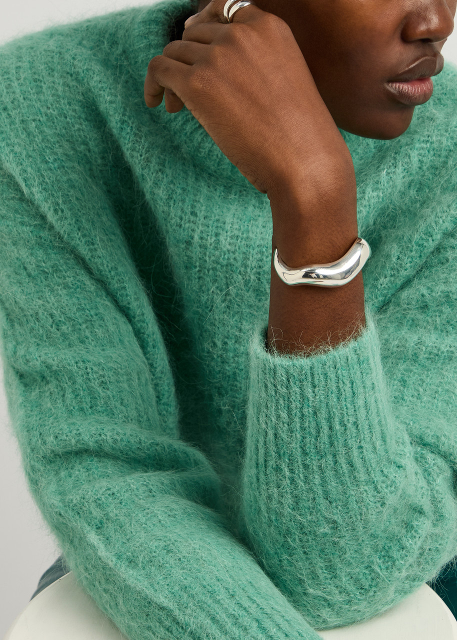 AGMES Astrid large sterling silver cuff | Harvey Nichols