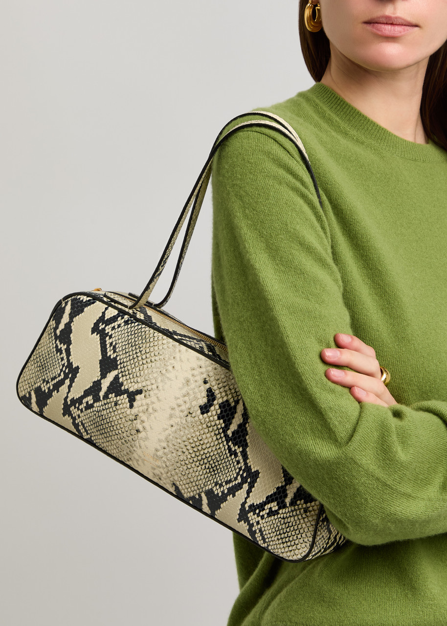 KHAITE Simona python-effect shoulder bag | Harvey Nichols
