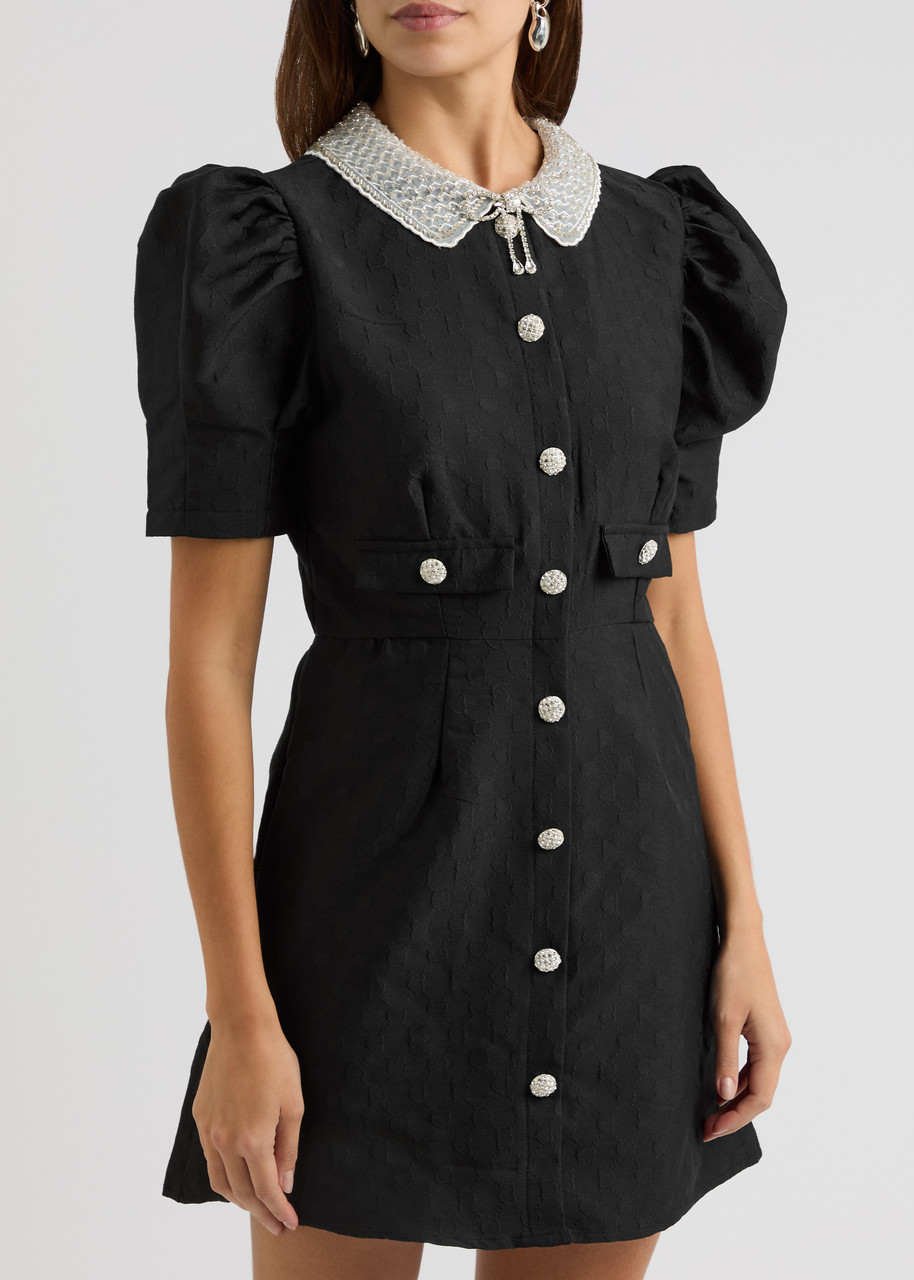 SISTER JANE Dallas heart-jacquard twill mini dress | Harvey Nichols