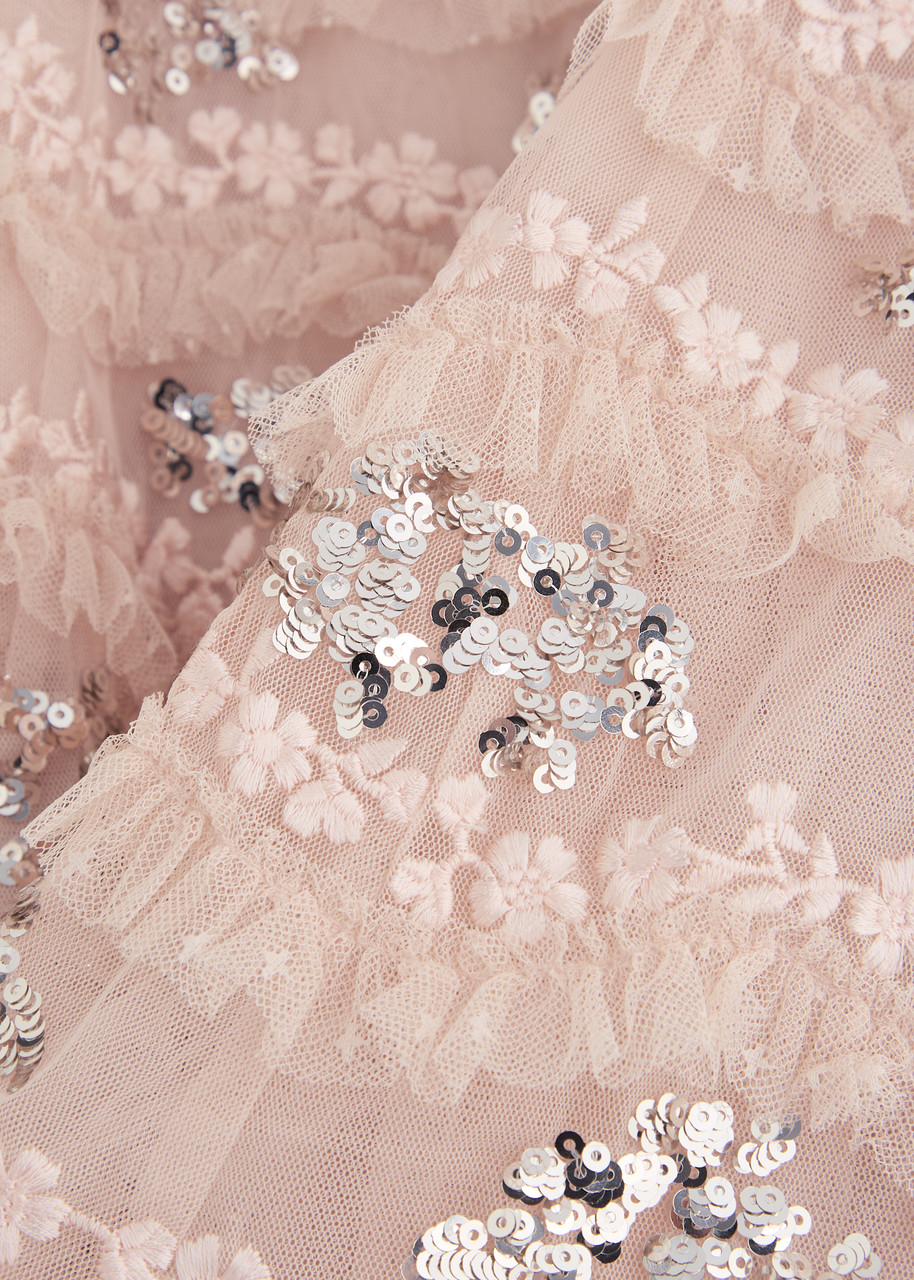 NEEDLE & THREAD KIDS Daisy Wave sequin-embellished tulle dress | Harvey ...