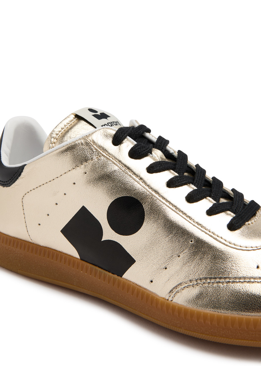 ISABEL MARANT ÉTOILE Kaycee metallic leather sneakers | Harvey Nichols