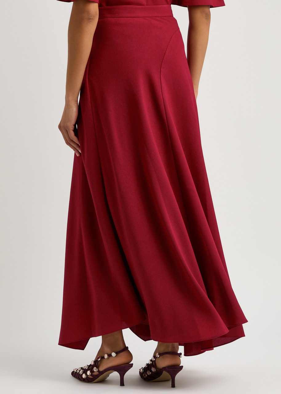 ROKSANDA Asha draped crepe maxi skirt | Harvey Nichols
