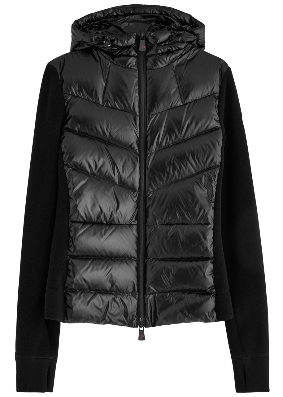 MONCLER Logo quilted shell and fleece cardigan | Harvey Nichols