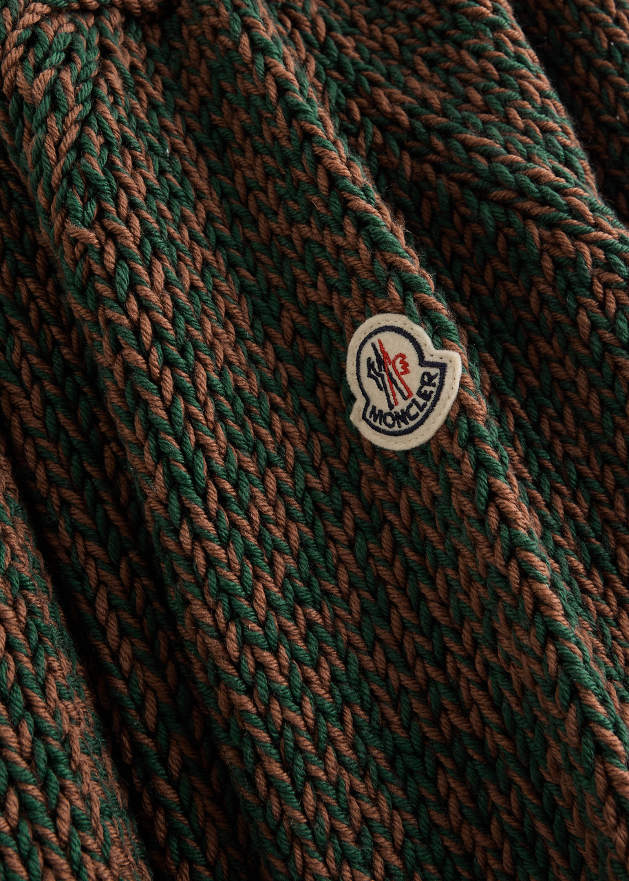 MONCLER Logo-appliquéd wool jumper | Harvey Nichols