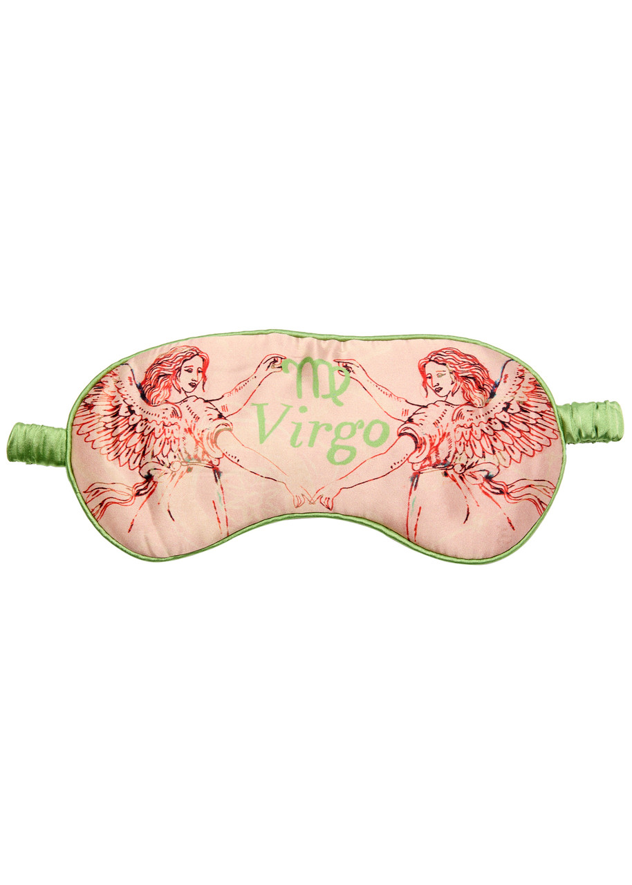 JESSICA RUSSELL FLINT Virgo printed silk-satin eye mask | Harvey Nichols