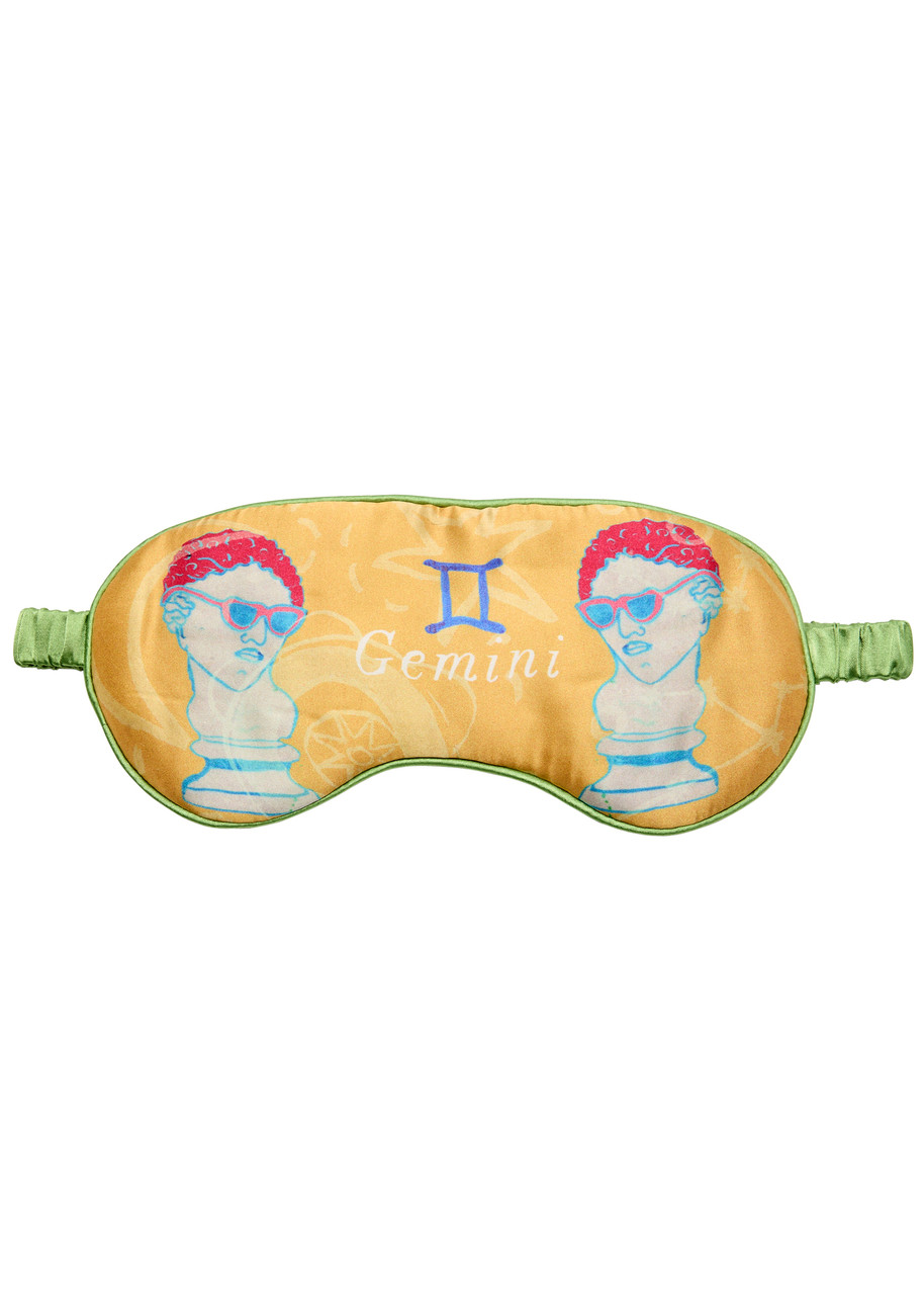 JESSICA RUSSELL FLINT Gemini printed silk-satin eye mask | Harvey Nichols