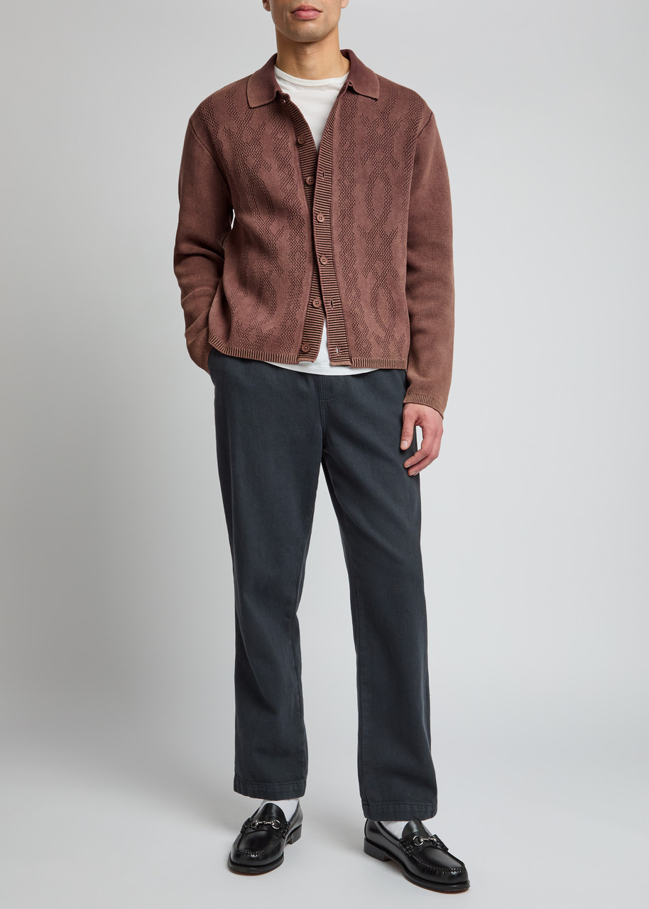 DAILY PAPER Patterned intarsia ribbed cotton cardigan | Harvey Nichols