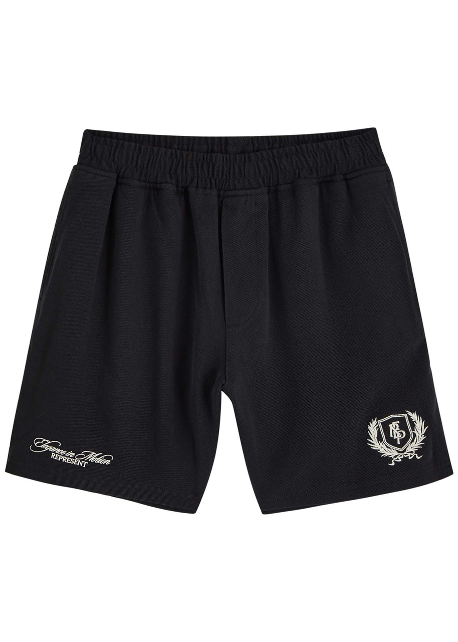 REPRESENT Crest logo-embroidered twill shorts | Harvey Nichols