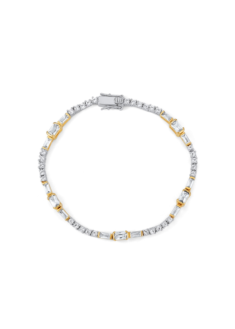 LAURA VANN Verity tone-toned 18ct yellow gold vermeil bracelet | Harvey ...