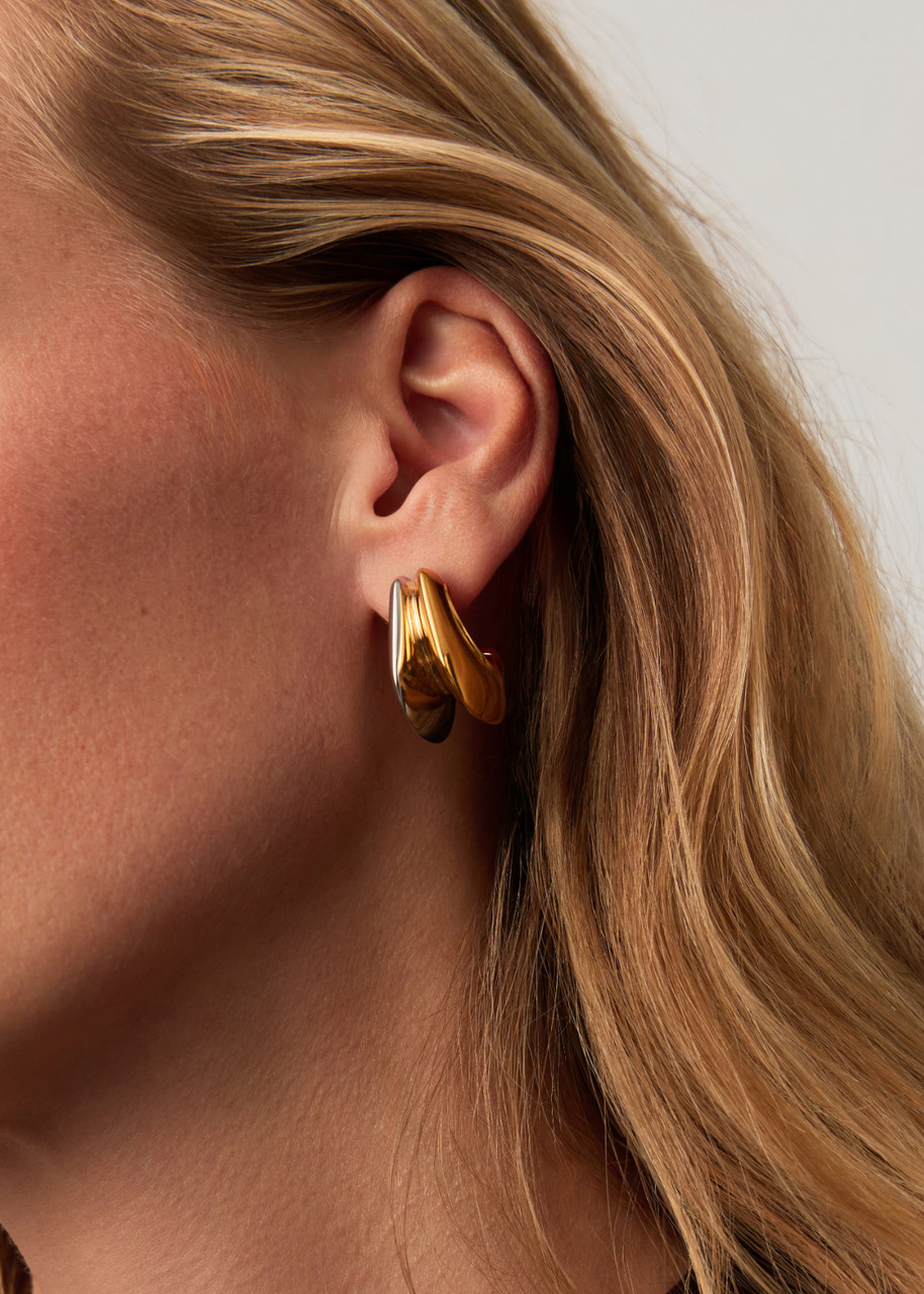 MISSOMA Hera Dome Double hoop earrings | Harvey Nichols