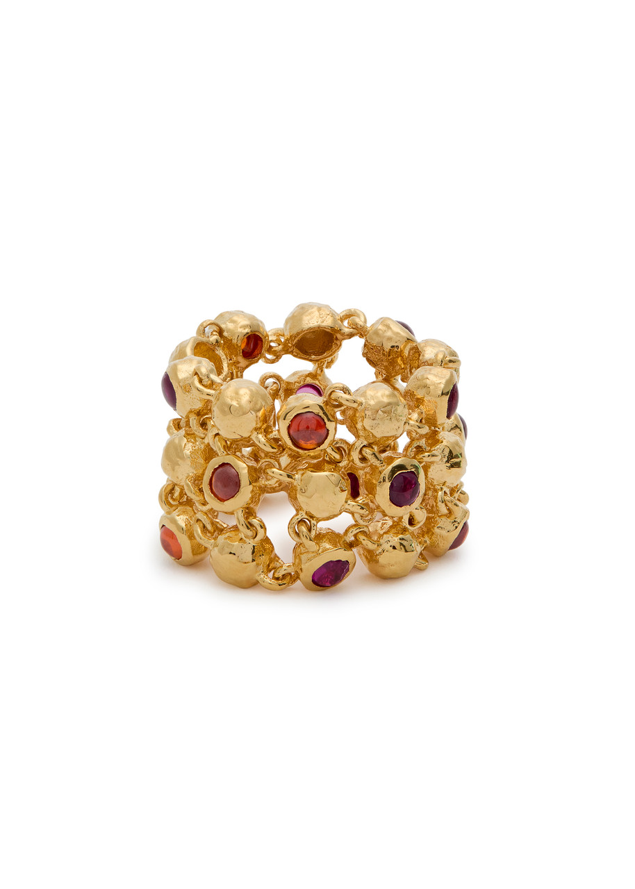 JOANNA LAURA CONSTANTINE 18kt gold-plated ring | Harvey Nichols