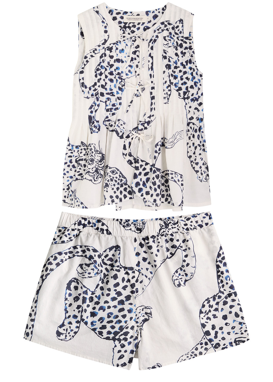 DESMOND & DEMPSEY Jag printed cotton pyjama set | Harvey Nichols