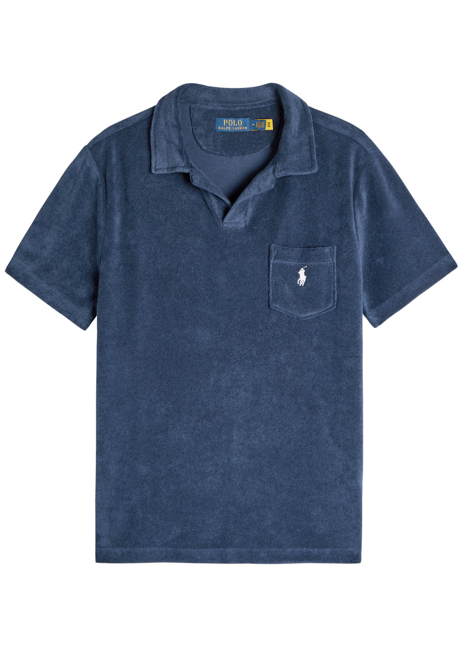 POLO RALPH LAUREN Logo-embroidered terry polo shirt | Harvey Nichols
