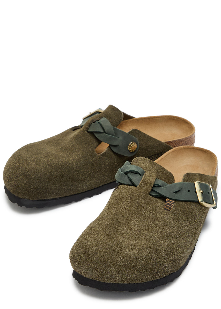 BIRKENSTOCK Boston Braided suede clogs | Harvey Nichols