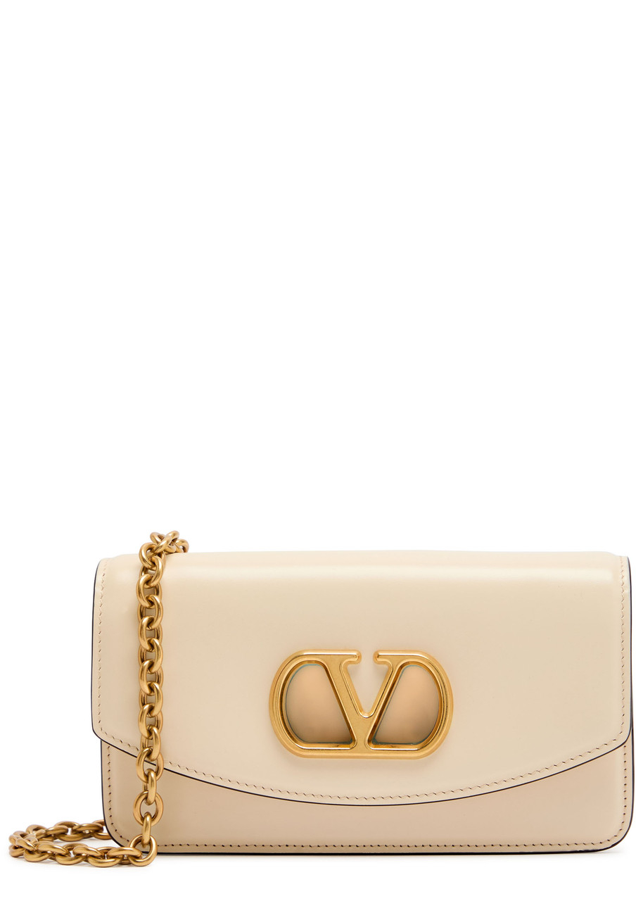 VALENTINO GARAVANI Vain small Vlogo leather clutch | Harvey Nichols