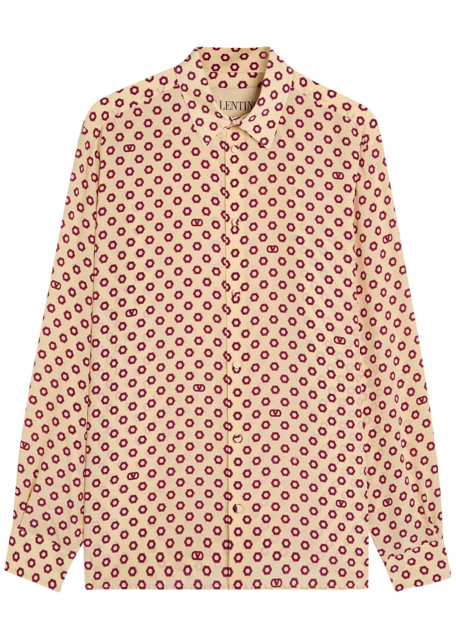 VALENTINO GARAVANI Patterned silk-chiffon shirt | Harvey Nichols