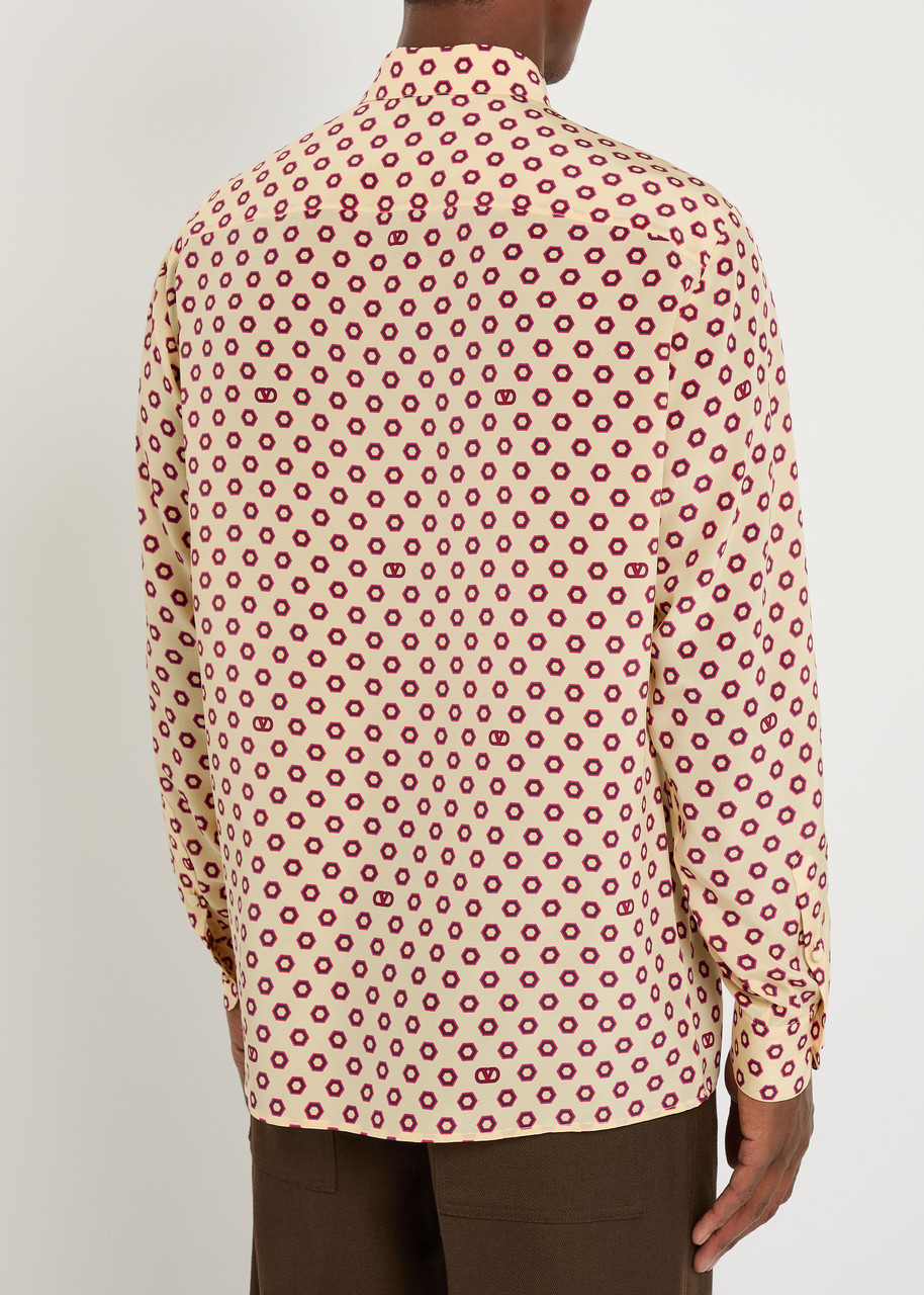 VALENTINO GARAVANI Patterned silk-chiffon shirt | Harvey Nichols